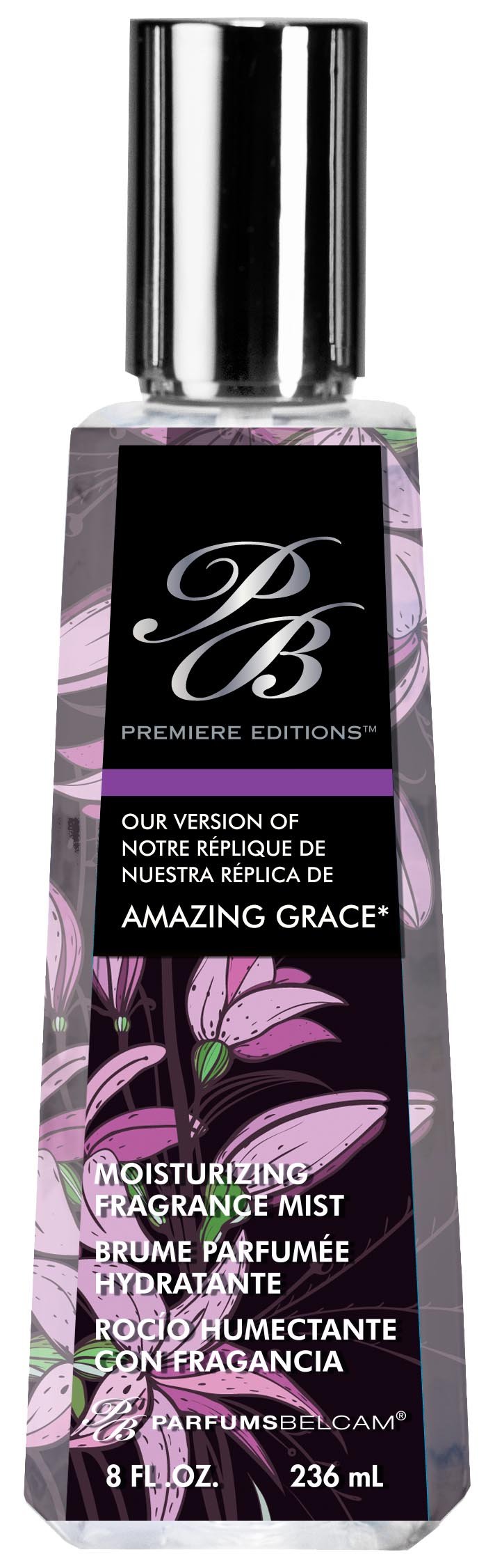 PB ParfumsBelcam Bath Therapy Premiere Edition Version of Moisturizing Mist, Amazing Grace, 8 Fluid Ounce