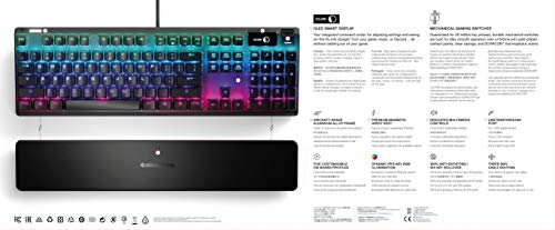 SteelSeries Apex 7 - Mechanical Gaming Keyboard – OLED Smart Display – Brown Switches - French AZERTY Layout