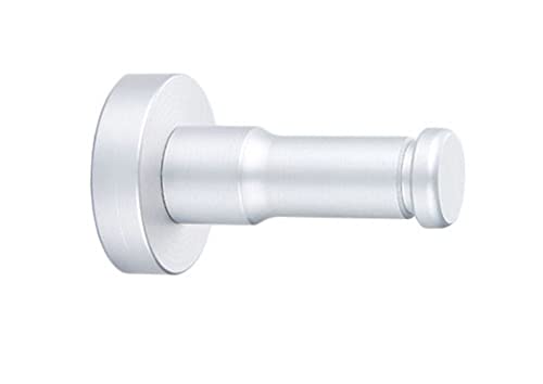 eForwish Space Aluminum Garage Storage Organizer Hook Bathroom Toilet Single Robe Towel Coat Hook Rustproof Kitchen Utensil Utility Hanger Solid Metal Heavy Duty Wall Mount (4 Pcs, Silver)
