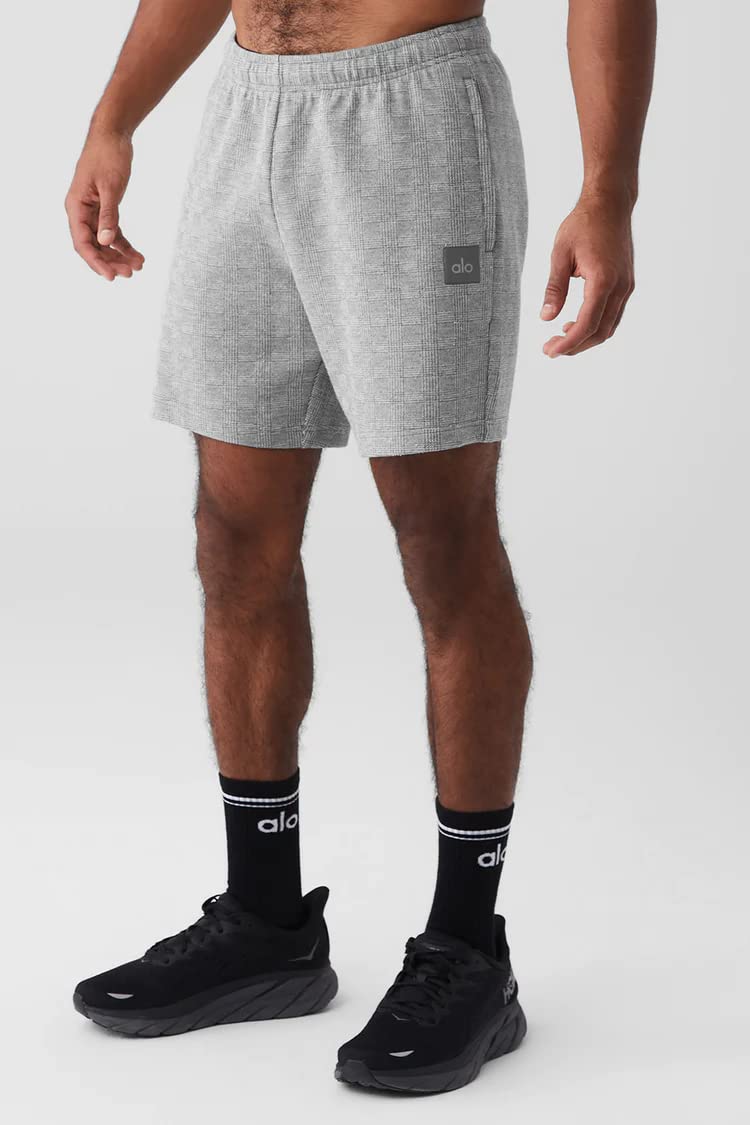 Alo Yoga Men's Glenplaid Colosseum Short (as1, Alpha, s, Regular, Regular, Light Glenplaid, Regular Fit)