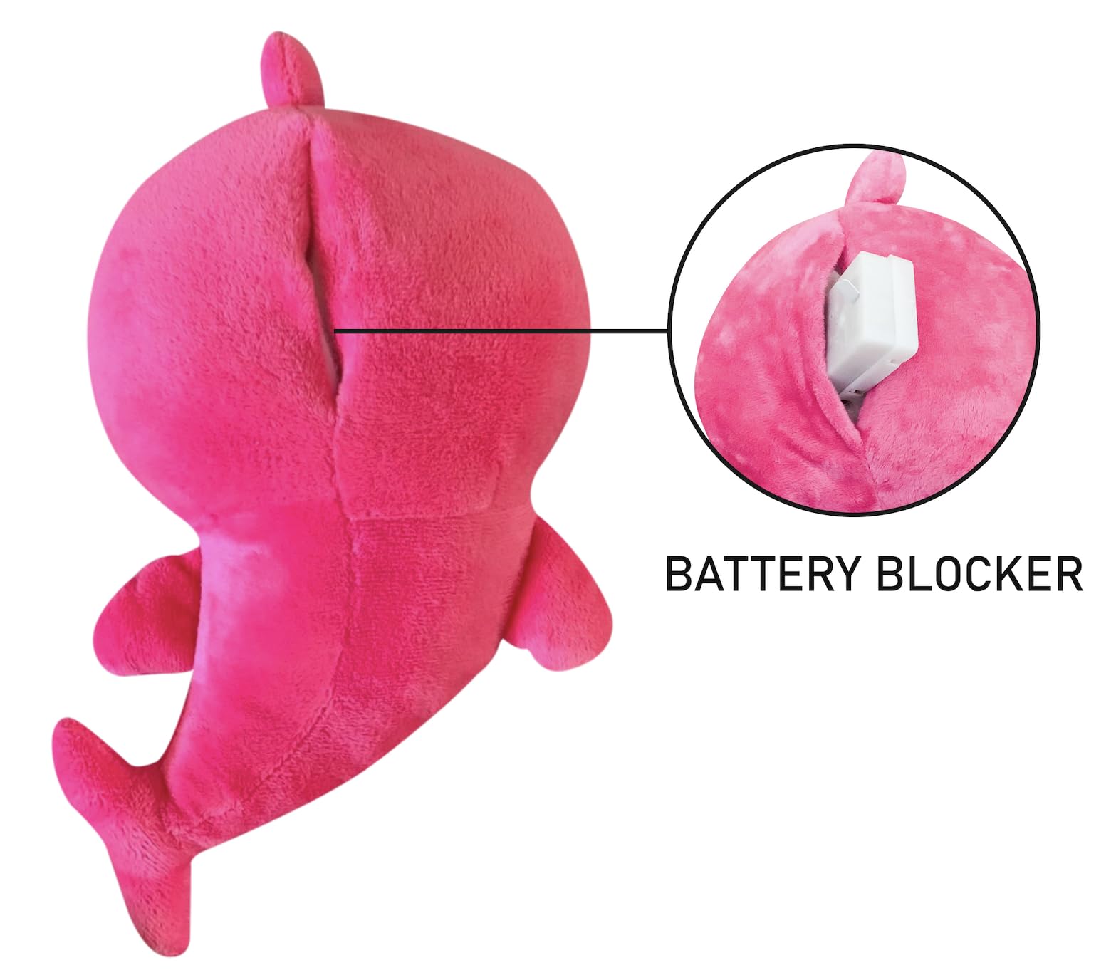Children's Soft Plush Toy Shark with Music Singing & Lights, The Best Gift for Boys and Girls (Pink), 12 inches