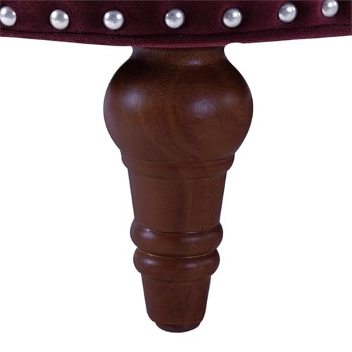 MAKLAINE Contemporary Hardwood 68.5" Loveseat in Burgundy