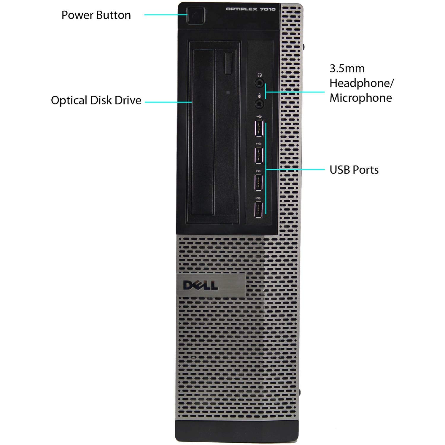 Dell Optiplex 7010 Business Desktop Computer (Intel Quad Core i5 up to 3.6GHz Processor), 8GB DDR3 RAM, 1TB HDD, USB 3.0, DVDRW, Windows 10 Professional (Renewed) (1TB)