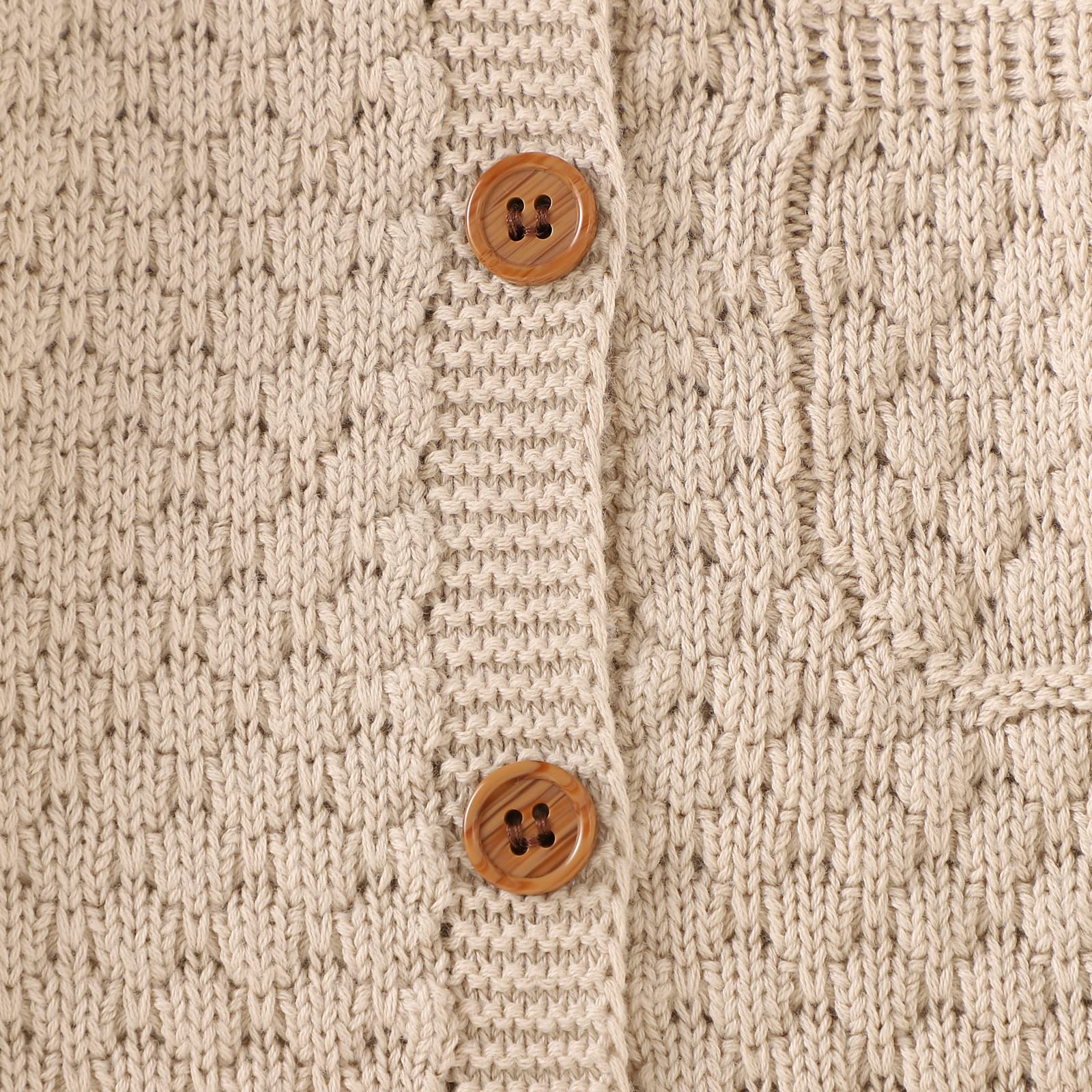 mimixiong Cotton Baby Romper Newborn Baby Knitted Clothes Longsleeve Sweater Outfit for Boy and Girls with Warm Hat Set Camel
