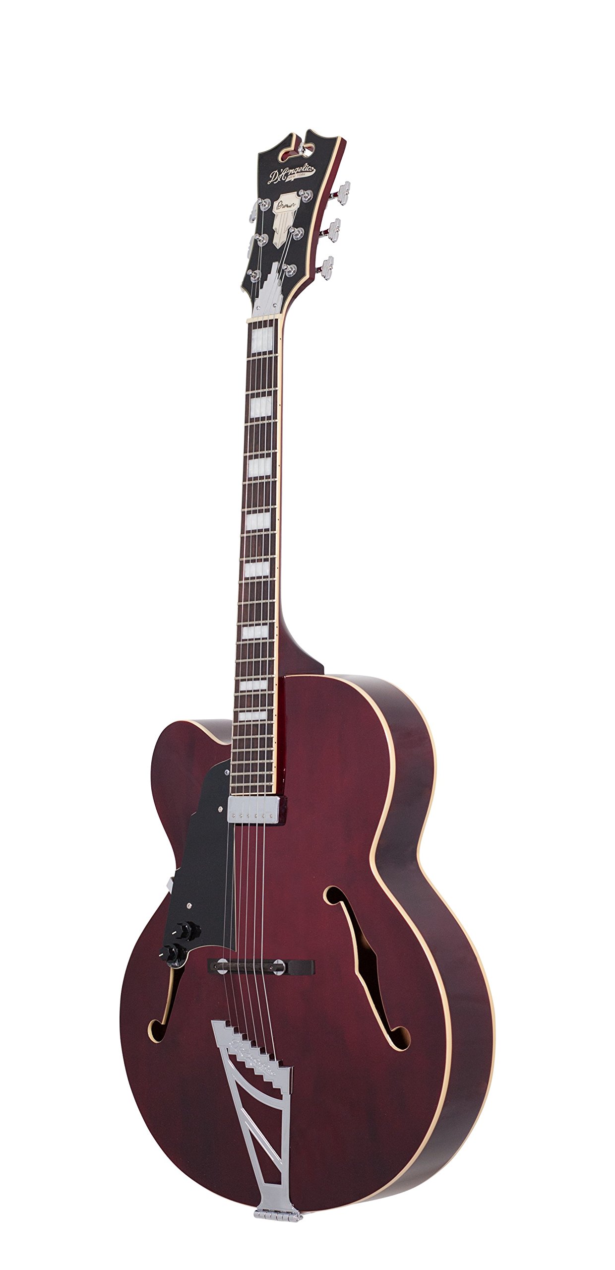 D'Angelico Premier EXL-1 Hollow-Body Lefty Electric Guitar w/ Stairstep Tailpiece - Trans Wine