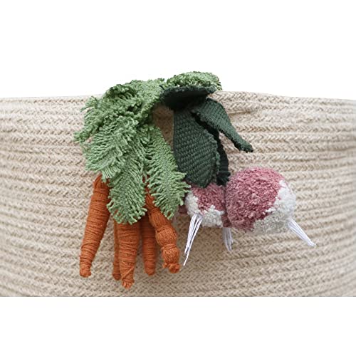 Lorena Canals |Basket Veggies. For Nurseries, Playrooms, Bedrooms. Handmade in 100% Cotton. Size: 9" x 1' x 1'