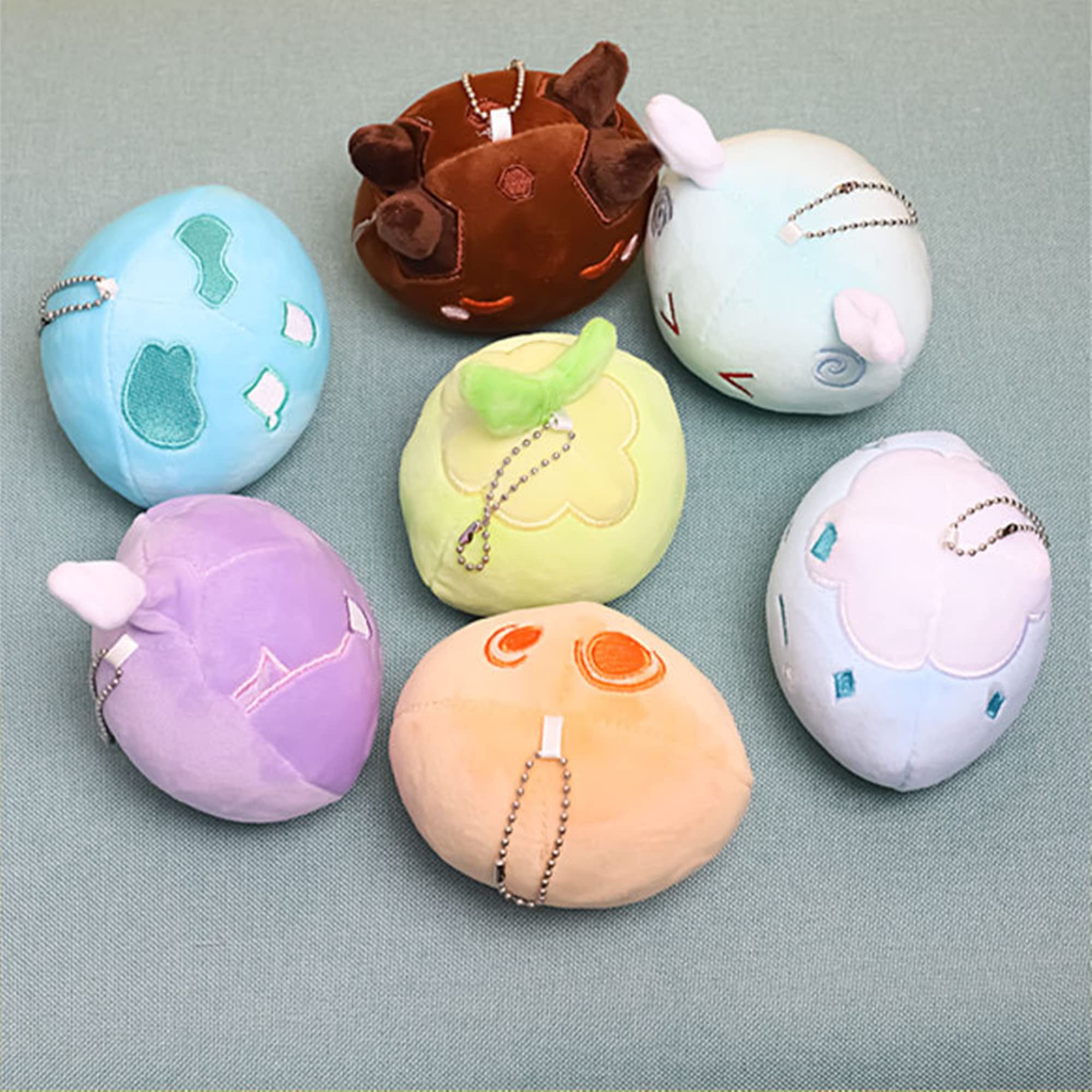 Childrenās Plush Toy Slime Plush 3.9" Set, Monster Plush Role-Playing Game Fan Props (7pcs)