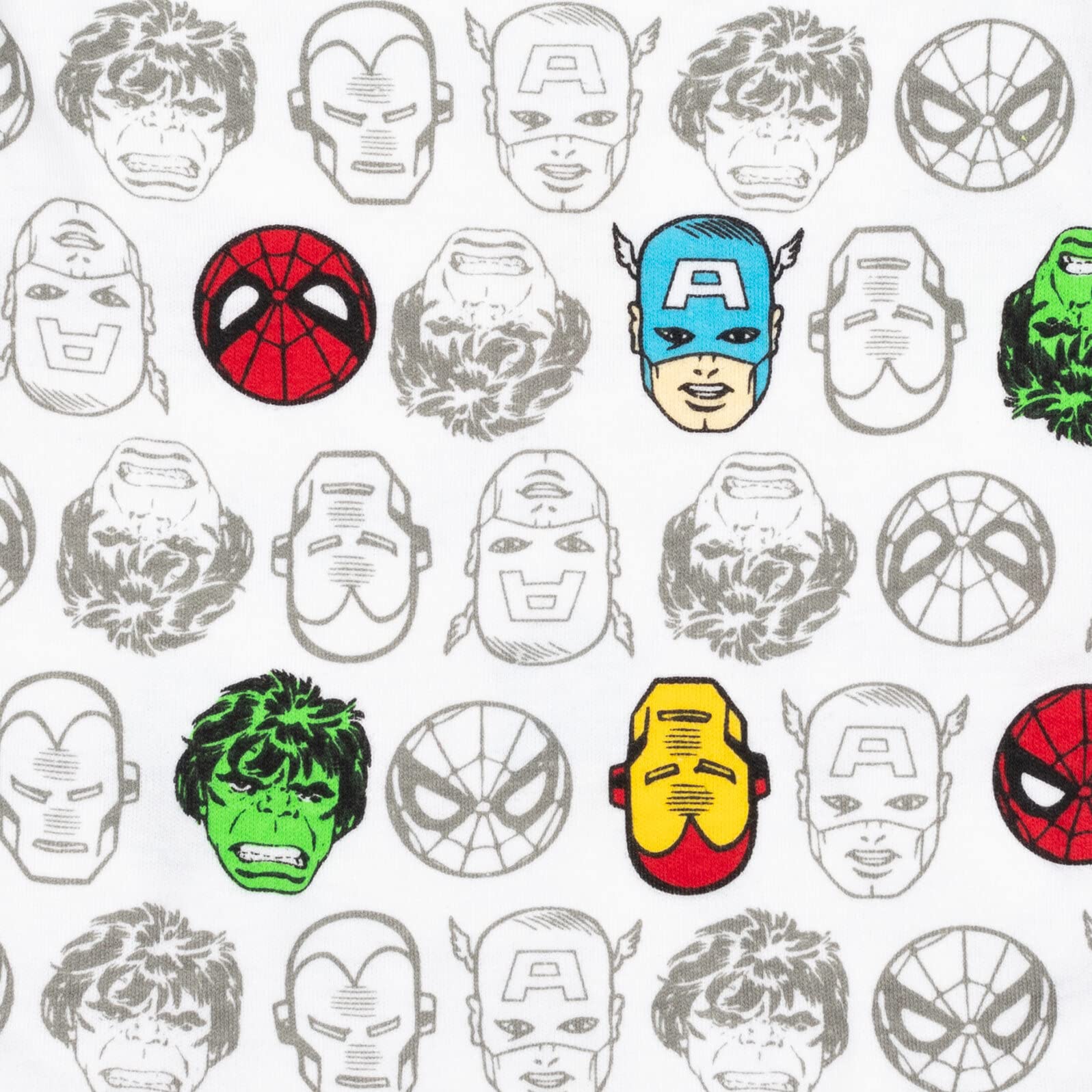 Marvel Baby Boys' 5 Pack Bodysuits - The Hulk, Spiderman, Iron Man and Captain America Multi 3-6 Months