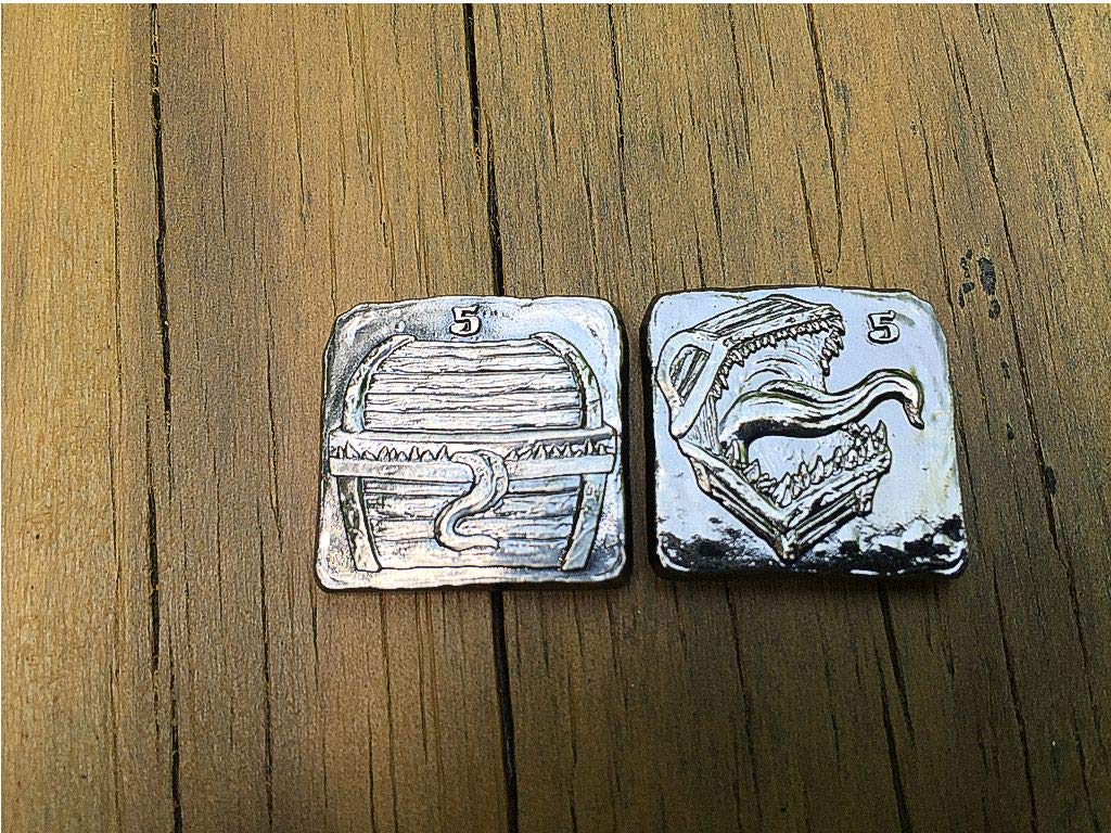 D&D Monster Adventure Coins (Set of 10 Metal Plated Novelty) RPG LARP