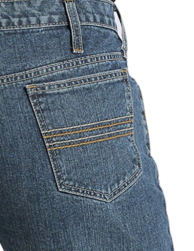 Cinch Men's Silver Label Slim Fit Jean, Medium Stone Wash, 32W x 36L