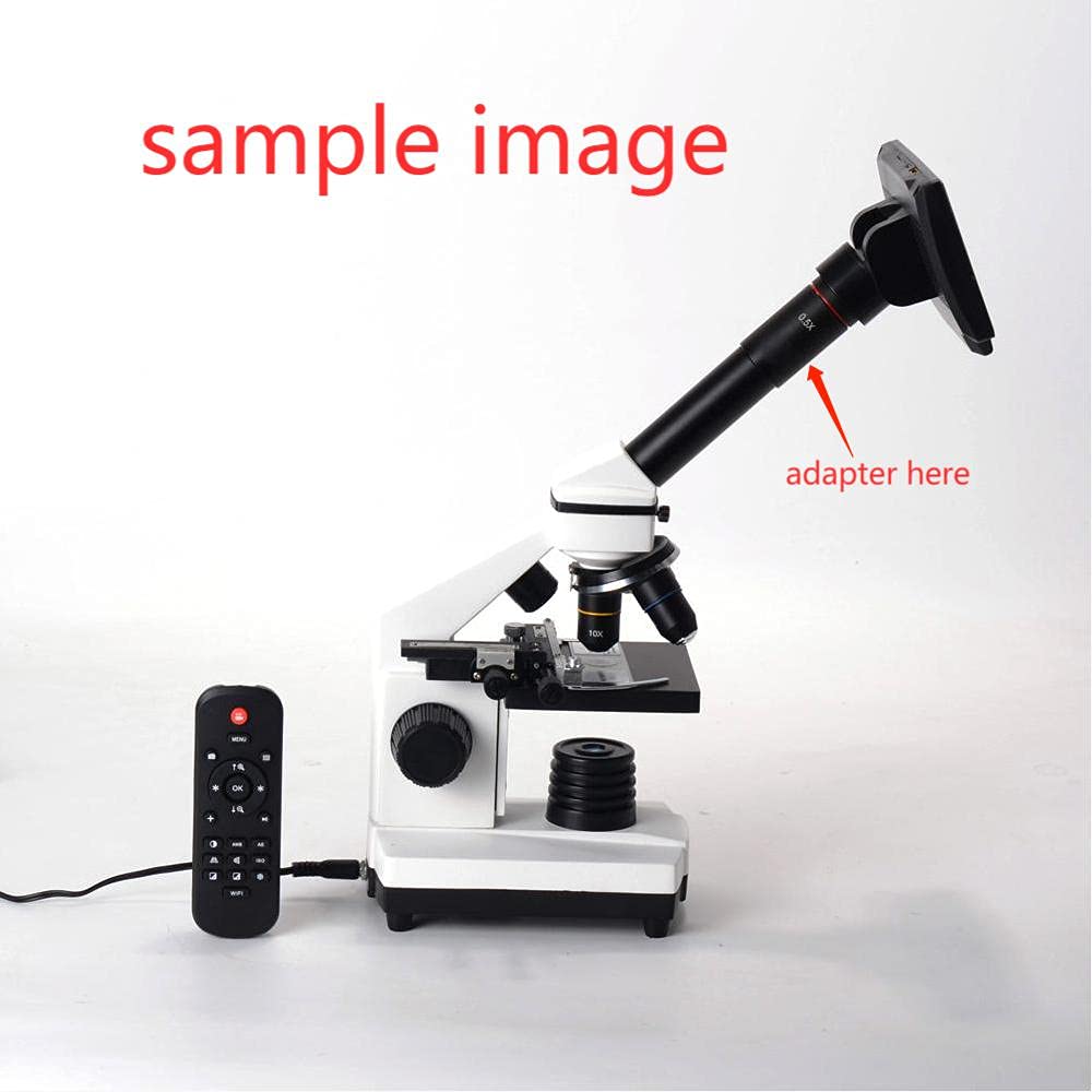 HAYEAR 0.5X Reduction Lens Eyepiece Lens 23.2mm Mounting with 30mm 30.5mm Ring Adapter Applicable for Biomicroscope Stereo Microscope