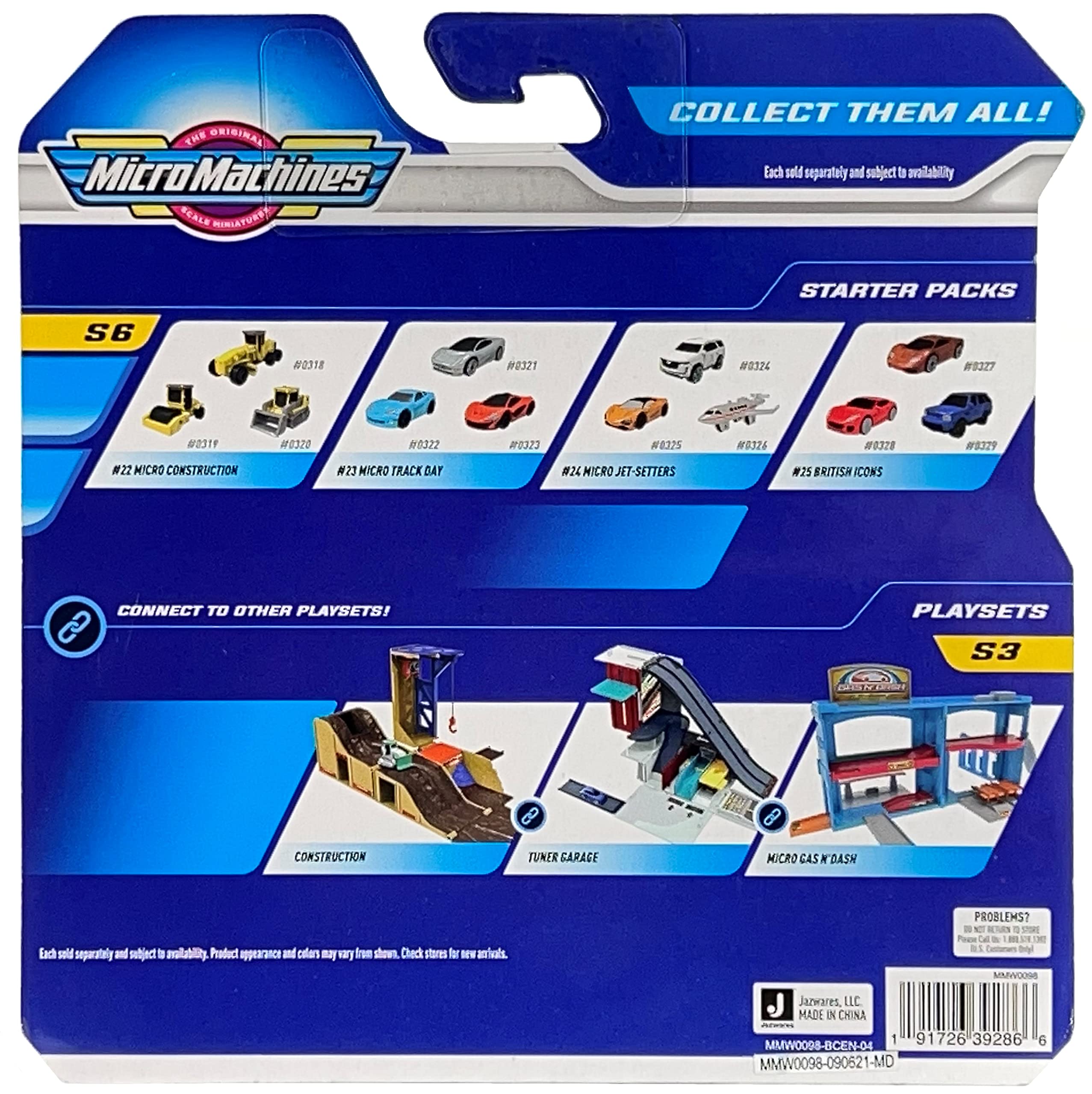 Micro Machines 2021 Series 6 Starter Pack #23 Micro Track Day - 1992 Jaguar XJ220, 2010 Corvette C6 Z06, McLaren P1