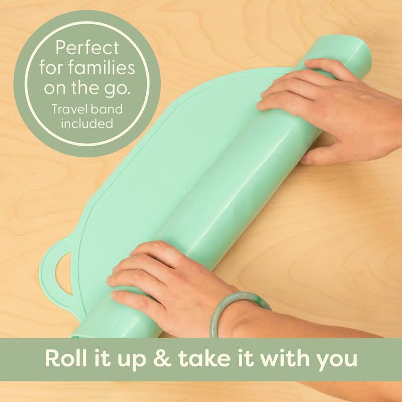 UpwardBaby Silicone Baby & Toddler Placemats - Non-Slip Table Protector for Eating at Home & Restaurants - Baby Essentials - Silicone Placemat