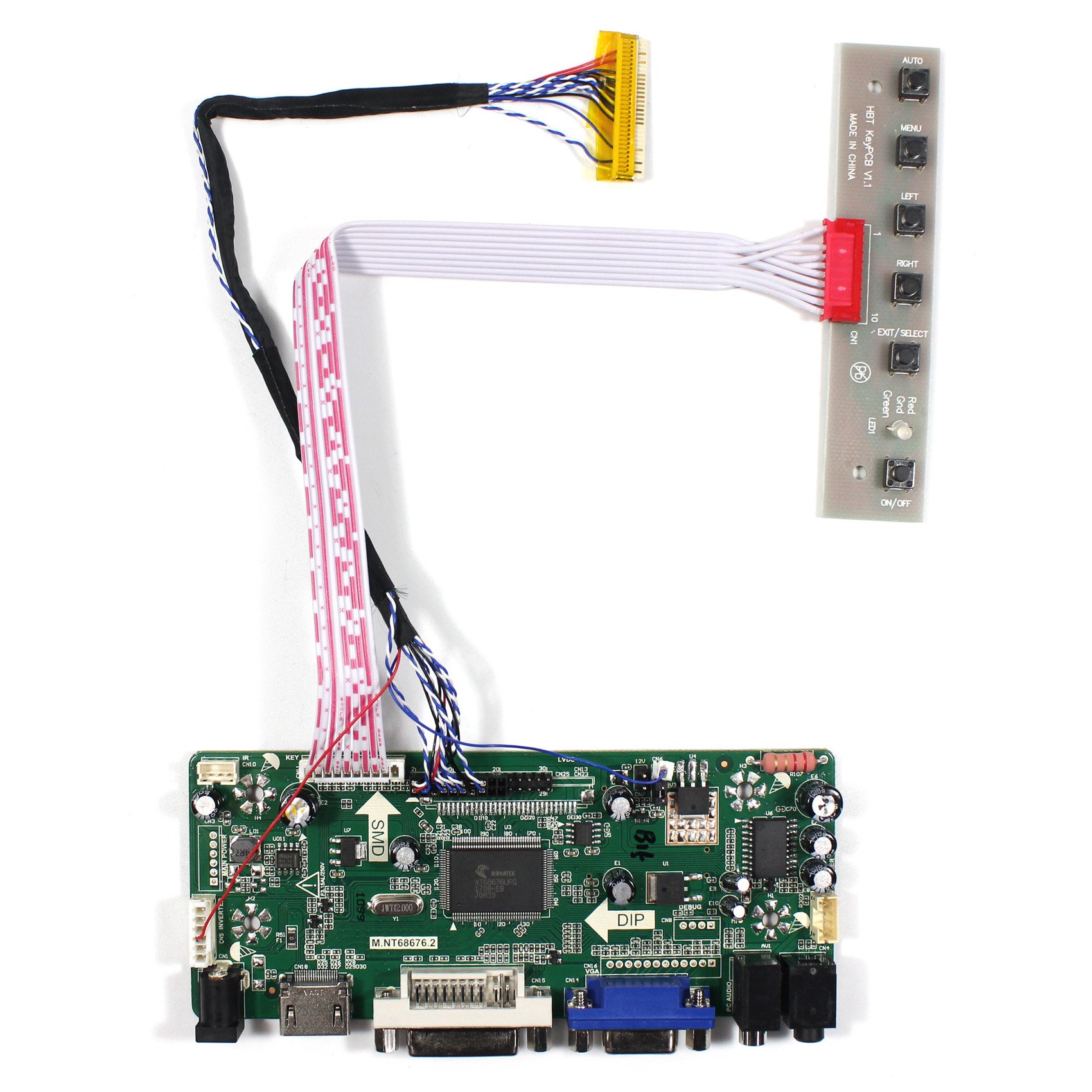 HDMI VGA DVI LVDs Controller Board 30 Pin for 10" 8.9" 1024x600 HSD089IFW1 HSD100IFW1 CLAA102NA0ACW CLAA089NA0ACW WLED LCD Panel