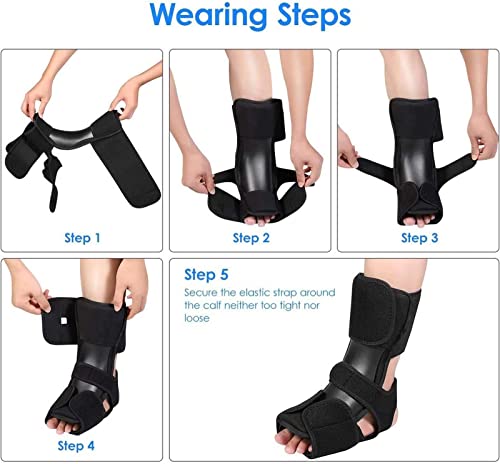 CUSMA Plantar Fasciitis Night Splint, Foot Support Brace Adjustable Foot Stabilizer, Orthotic Sleeping Immobilizer, Arch Support Ankle Brace,L~XL