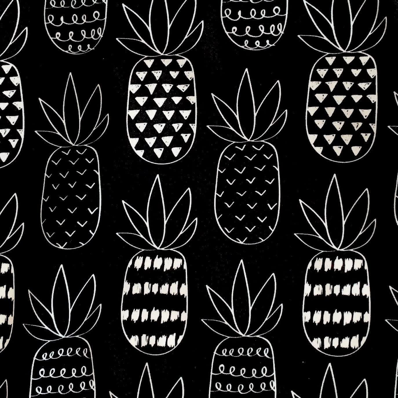 BapronBaby Pineapple Monochrome Splash Mat - Waterproof Catch-All for Under High Chairs, Floors, Tables, Playtime or Arts & Crafts - Machine Washable - 45" x 45”