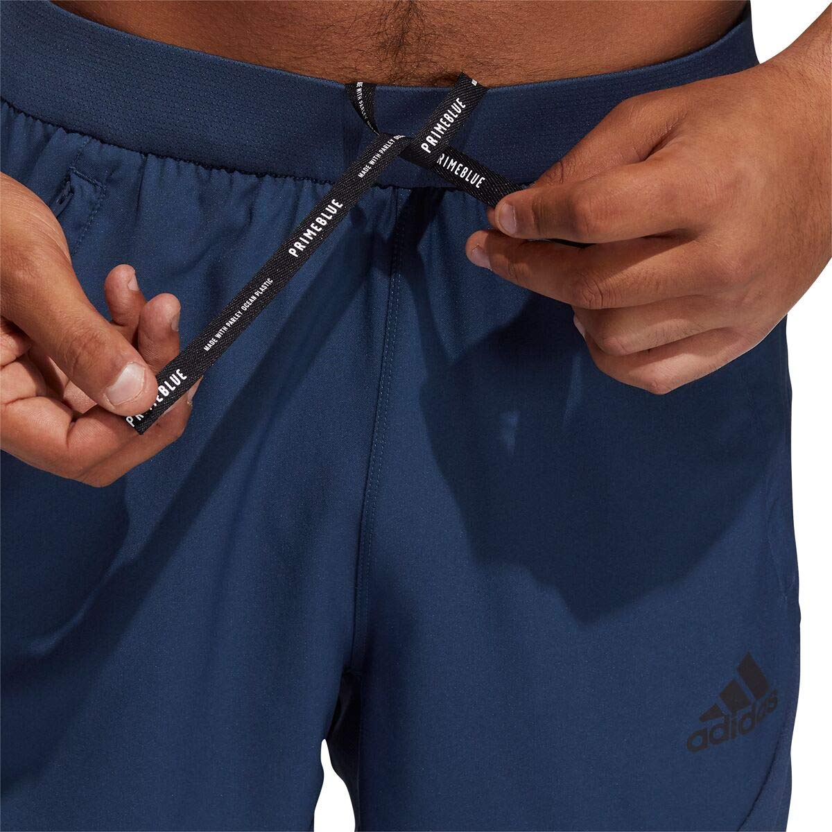 adidas mens AEROREADY 3-Stripes Short Primeblue Acid Mint Small