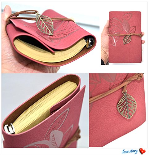 Refillable Notebook Journals,FREUDE A6 Leather Bound Travel Diary Art Drawing Sketchbook Journals to Write in for Women,Best Gift for Teens Girls and Boys