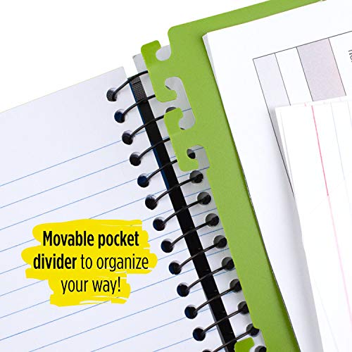 Five Star Advance Small Spiral Notebook, 2 Subject, College Ruled Paper, 100 Sheets, 9-1/2" x 6", Teal (73164)