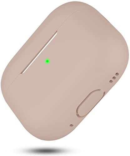 ATUAT AirPods Pro 2nd Generation Case Cover(2022), Protective Soft Silicone Skin Accessories for Men Women Boys Girls for Apple AirPods Pro Gen 2, Front LED Visible-Tan Brown