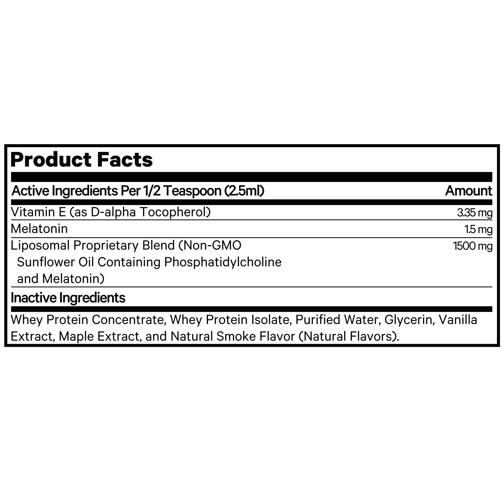 DNA PET Happy Sleep Melatonin Liquid Drops, Vitamin E Calm Formula, Whey Protein Canine Care Supplement, Phospholipid Complex & Phosphatidylcholine, Smoked Bacon Flavor, Sugar-Free, Non-GMO, 7.6 fl oz