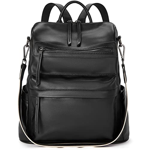 BROMEN Womens Backpack Purse Fashion Leather Backpack Purse for Women Travel Shoulder Bags