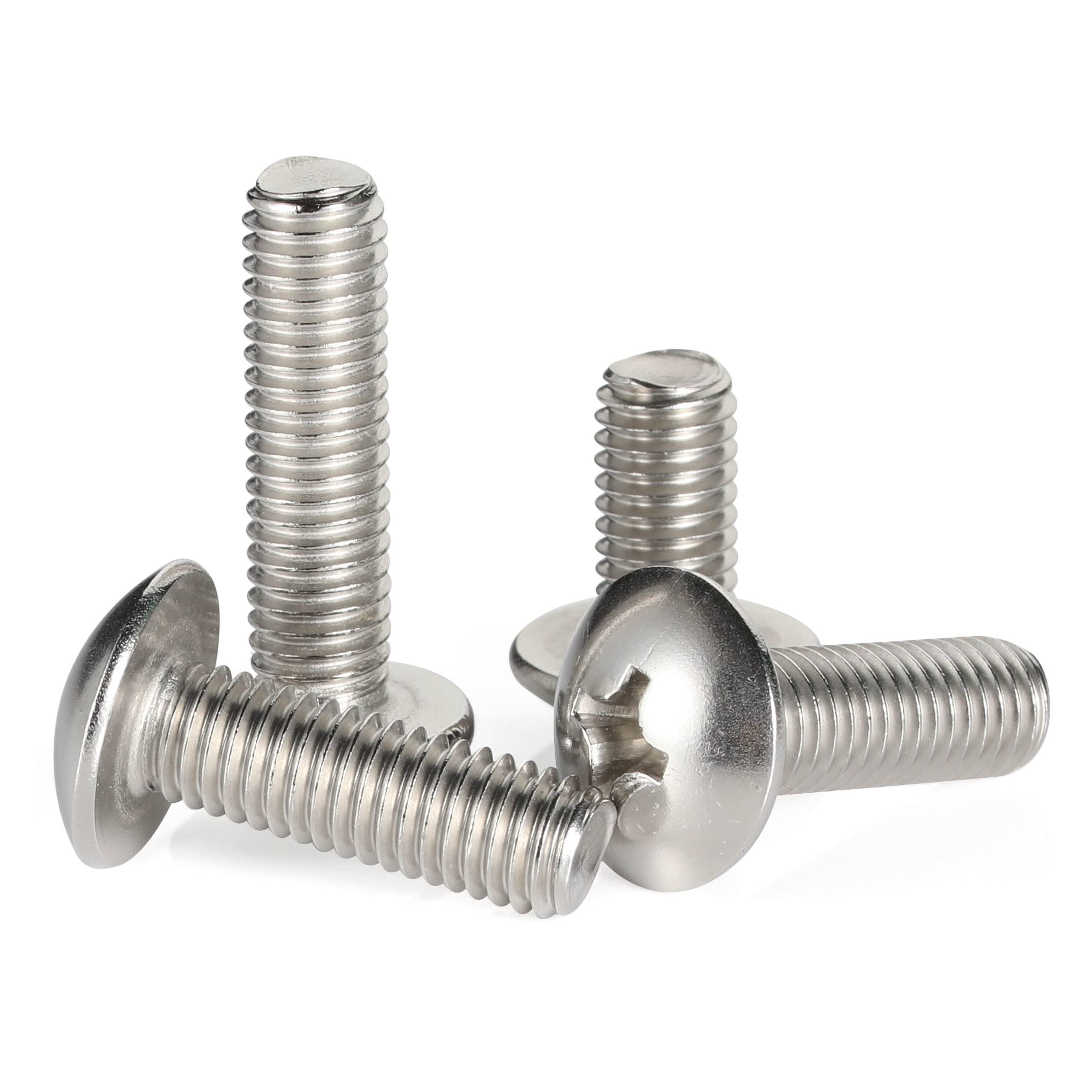 M4 x 25mm Truss Head Machine Screws for Cabinet Drawer Knob Pull Handle, Stainless Steel 18-8 (304), Bright Finish, 40 PCS