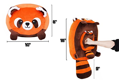 Altreeak Red Panda Plush Pillow 18" Body (27" with Tail) | Kawaii | Super Soft Cute Sleeping and Hugging Plush | Plush for Girls Teens