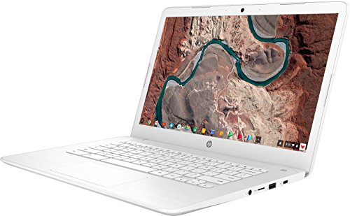 Newest HP 14-inch Chromebook HD SVA (1366 x 768) Touchscreen, Intel Dual Core Celeron N3350 1.1GHz, 4GB DD3L RAM, 16GB eMMc Hard Drive, Bluetooth, HDMI, Stereo Speakers, HD Webcam, Google Chrome OS