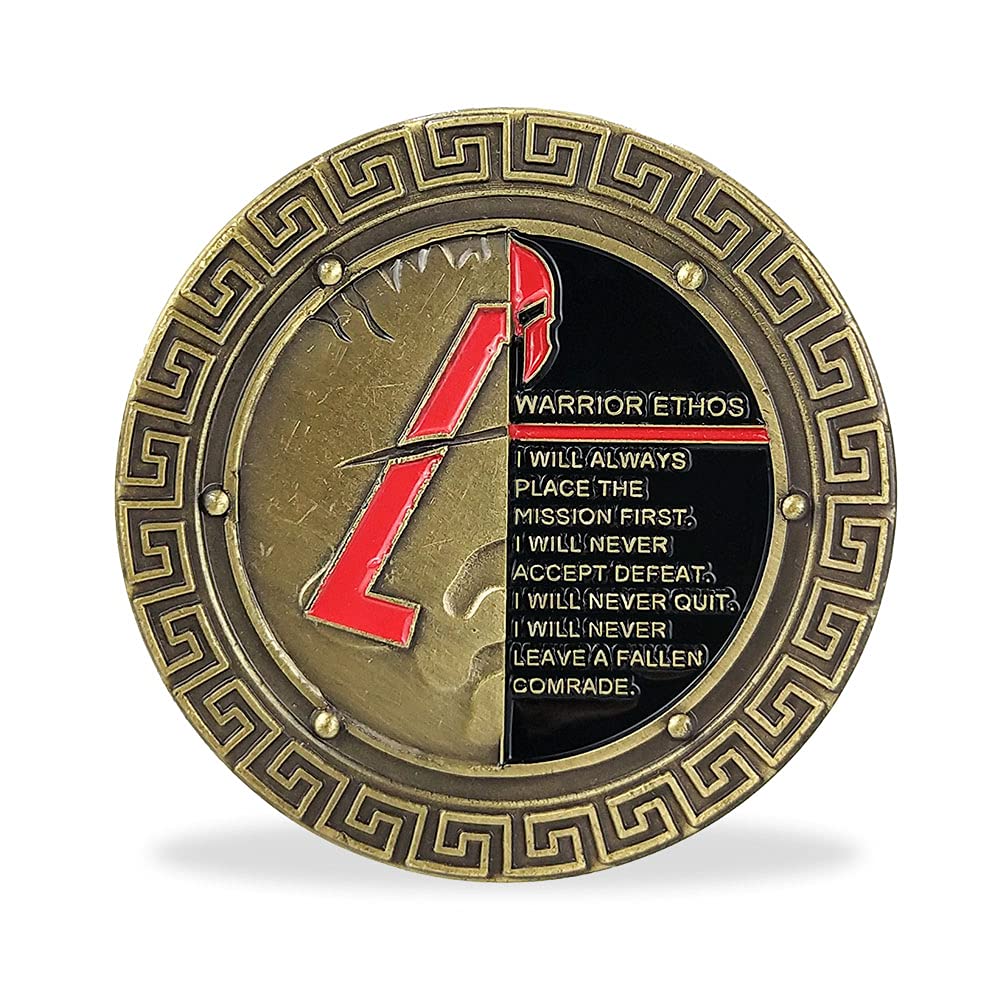 BHealthLife Spartan Warrior Ethos Challenge Coin Military Gift