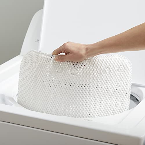 Duck Brand Softex Shower Mat, Machine Washable, 21 x 21 Inches, White, Skid Resistant (285154)