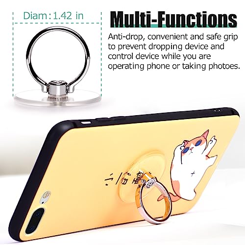 Clear Phone Ring Holder - EI Sonador Cell Phone Ring Holder Transparent Stand Finger Grip (2 Silver)