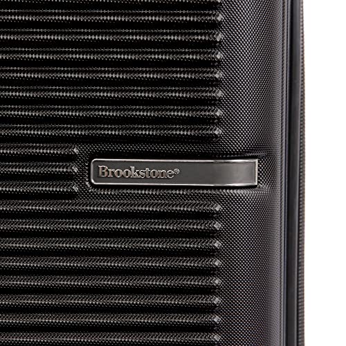 Brookstone Luggage Nelson 2pc Hardside Spinner Luggage, Black, 2 Piece Set