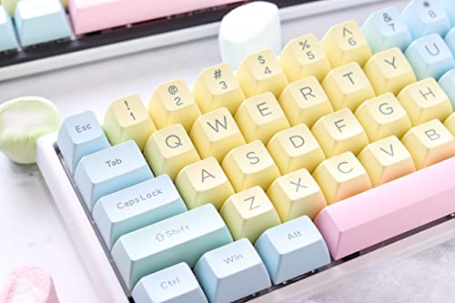 Ducky Cotton Candy SA Keycaps 108 ABS Doubleshot Set Keyboards or MX Compatible Standard Layout - 108 SA Type Keycap Set - (Cotton Candy)