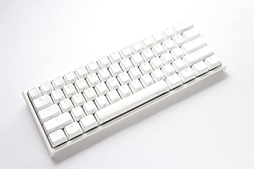 Ducky One 2 Mini Pro Pure White RGB LED 60% Double Shot PBT Mechanical Keyboard (Kailh Box Brown)