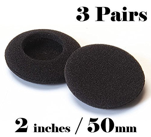 Eeejumpe 3 Pairs 50mm Headphone Earphone Earbud Ear Pad earpad Foam Cover