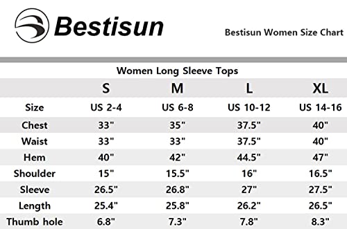 Bestisun Women's Long Sleeve Workout Tops Yoga Athletic Shirts Exercise Clothes Tunic Sweatshirts White S