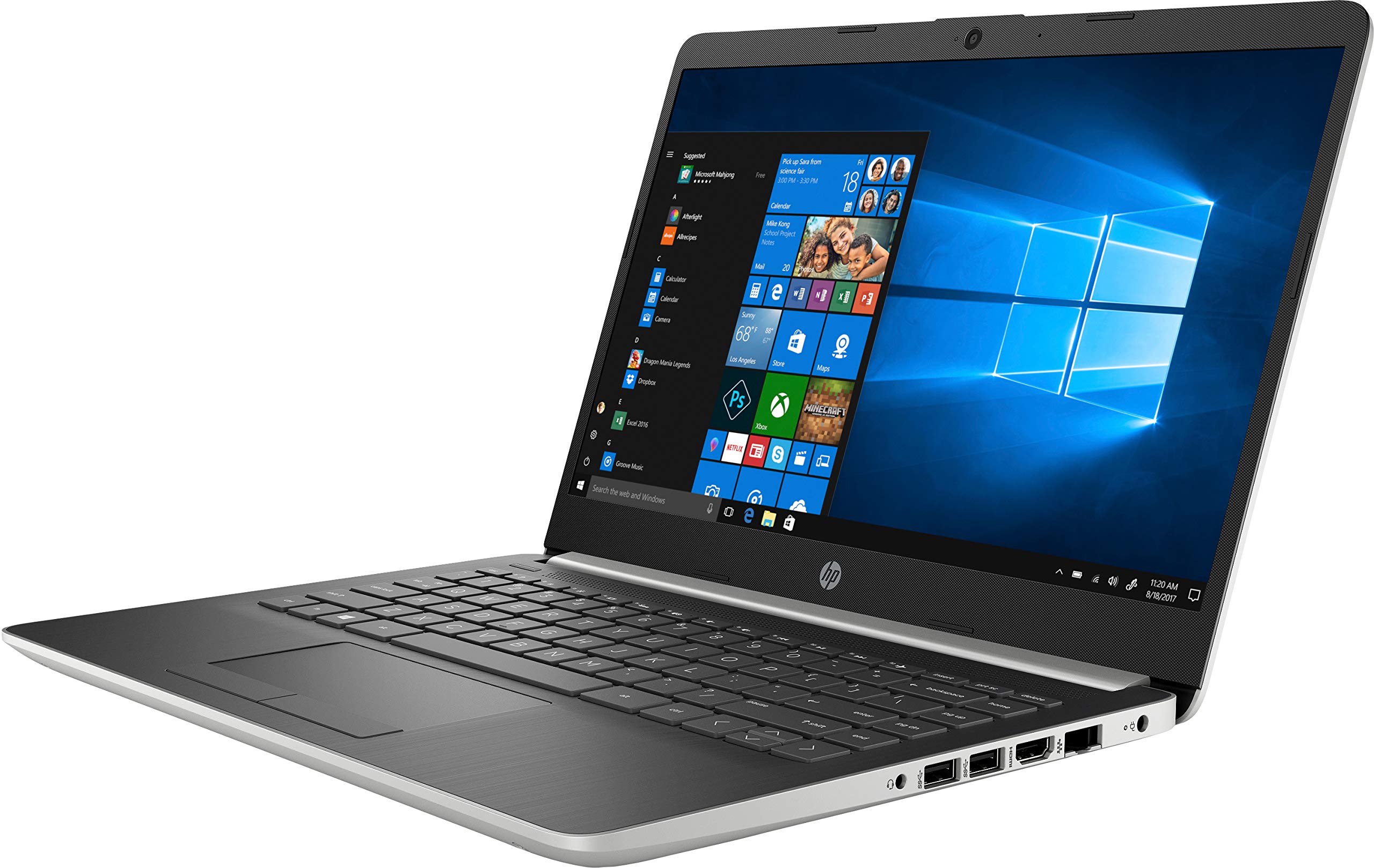 HP 14" - AMD A9-9425 - 4GB Memory - AMD Radeon R5-128GB SSD - Silver, 14-14.99 inches