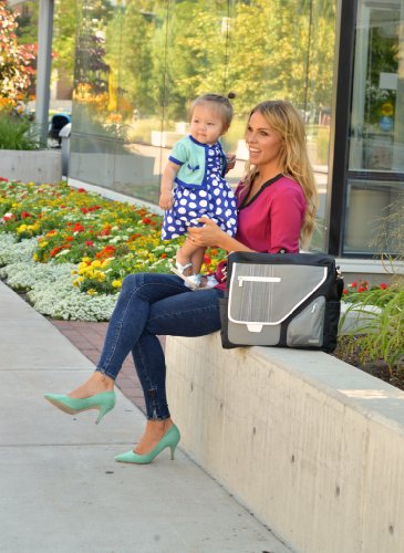 JJ Cole Metra Diaper Bag, Black Stitch