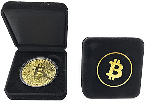 Bitcoin Coin in Luxury Showcase Edition Box: Limited Edition w/Crypto Coin Display Case - Physical Bitcoin - Bitcoin Gifts - Cryptocurrency Coin w/Realistic Details - Desk Home Office Idea