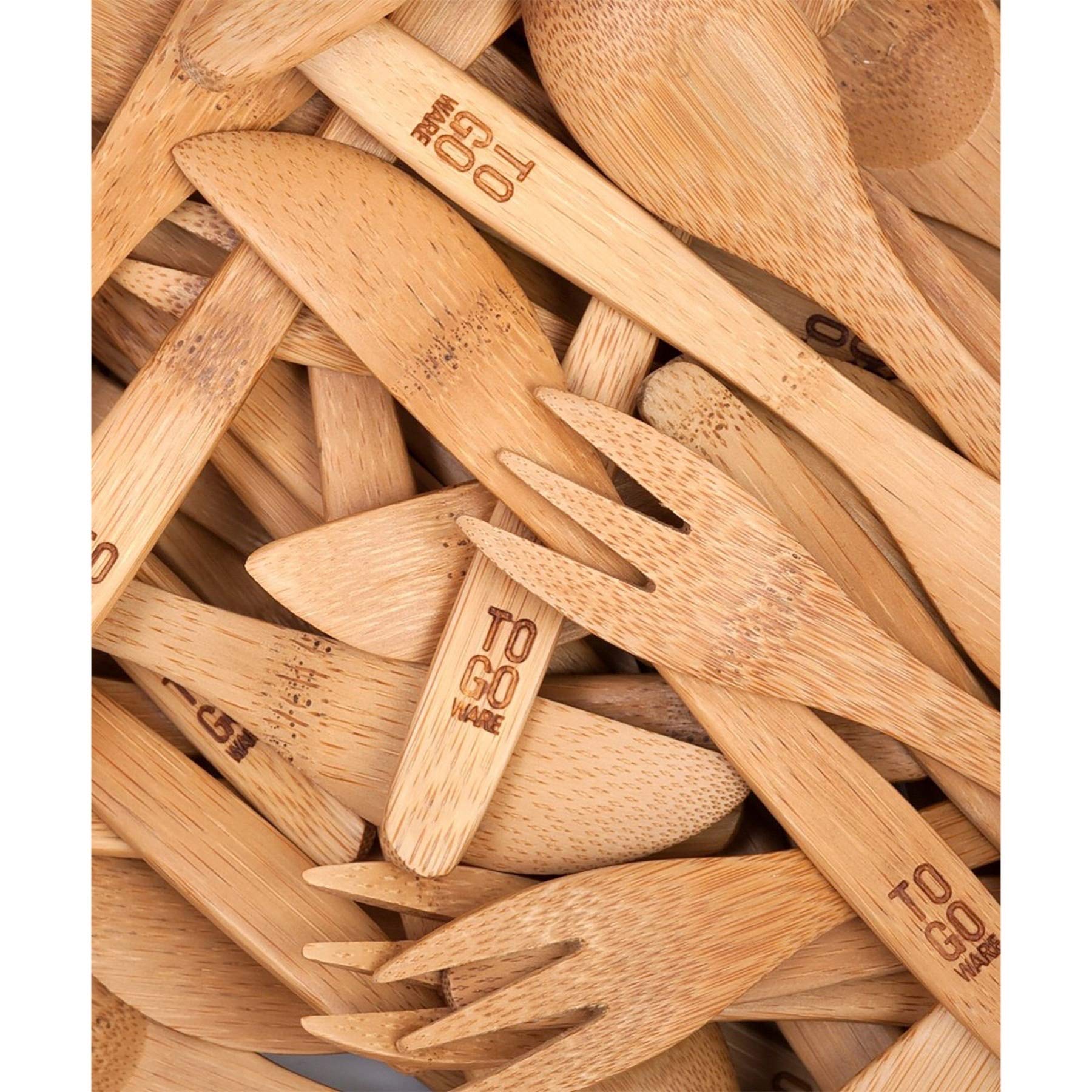 Bamboo Travel Utensils - To-Go Ware Utensil Set with Carrying Case (Agave)