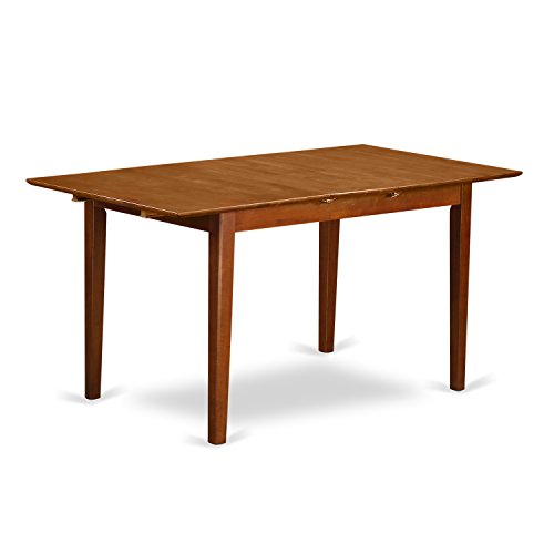 East West Furniture PSNA7-SBR-C Dining Table Set, 7-Piece