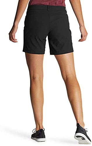 Eddie Bauer Women's UPF 50+ Stretch Rainier Short (as1, Numeric, Numeric_6, Regular, Regular, Black, 6)