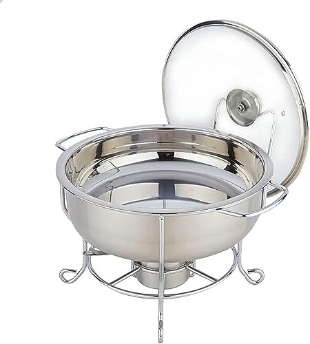 Chafing Dish Set, Stainless Steel Food Warmer with Water/Food Pans and Fuel Holders, Chafing Buffet Server Warming Tray for Kitchen Caterings Banquet Parties