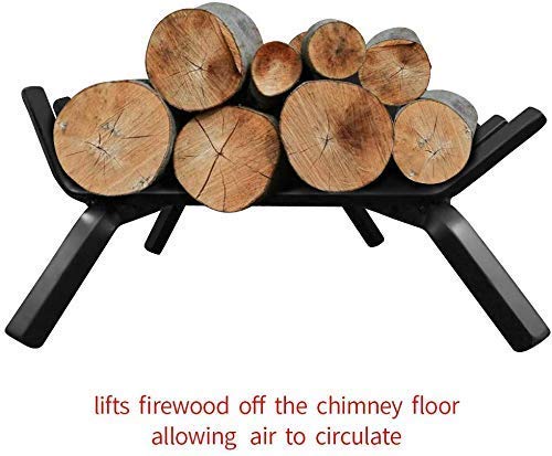 Amagabeli Fireplace Bellows 15.5"x 7" Bundle Black Wrought Iron Fireplace Log Grate 30 inch