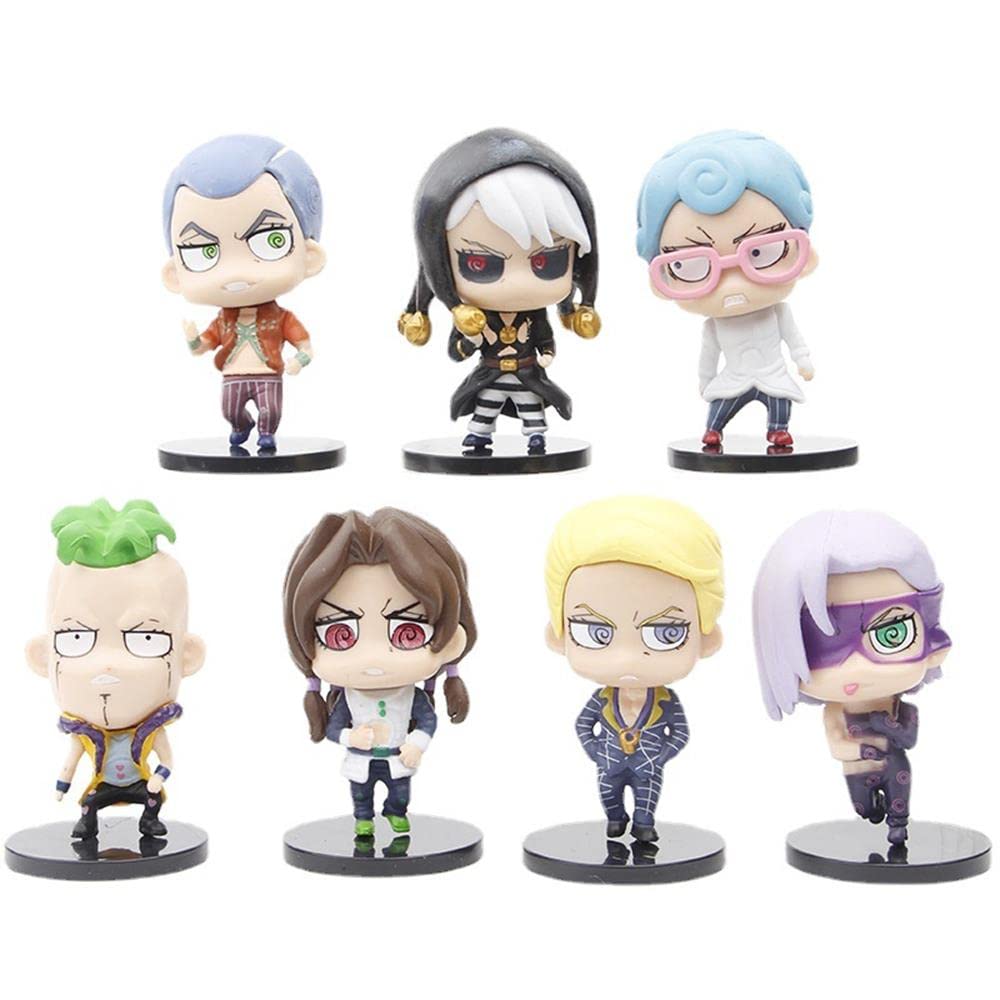 ToysClubUS Set of 7 Pcs of JoJo's Bizarre Adventure: Golden Wind The Hitman Team/Execution Squad/La Squadra Esecuzioni Action Figure