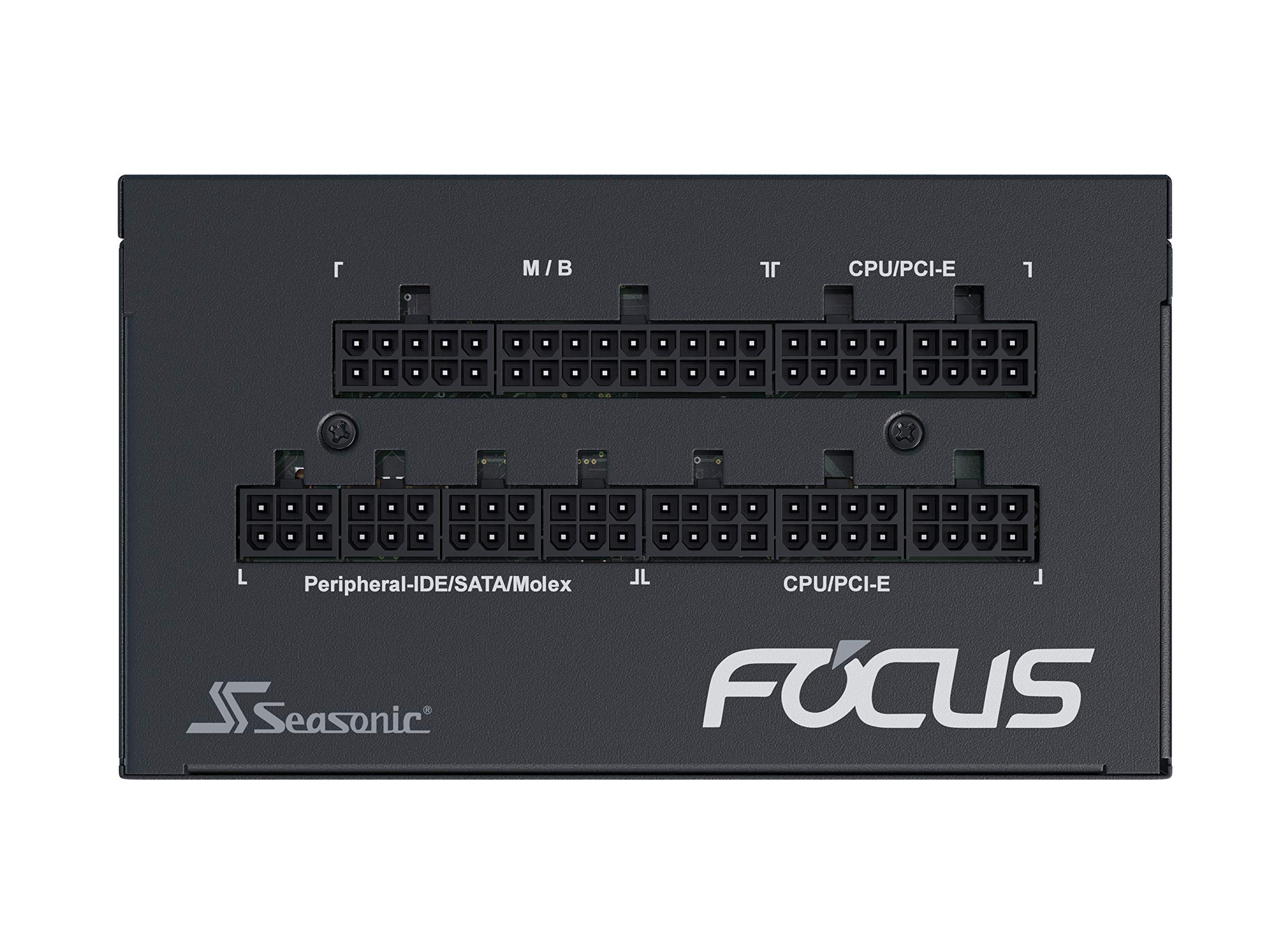 Seasonic FOCUS PX-850 | 850W | 80+ Platinum | Full-Modular | ATX Form Factor | Low Noise | Premium Japanese Capacitor | 10 Year Warranty | Nvidia RTX 30/40 Super & AMD GPU Compatible (Ref. SSR-850PX)