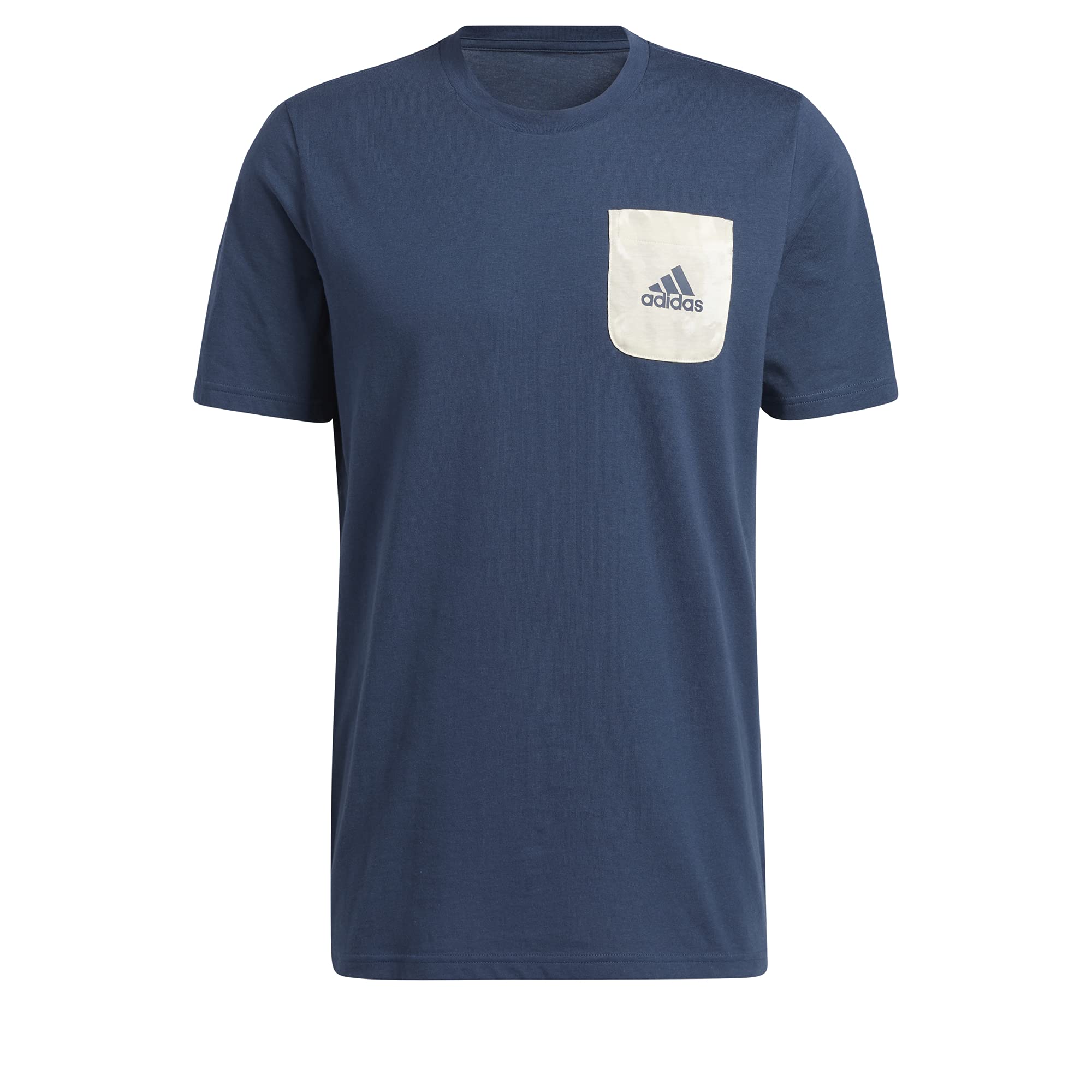 adidas mens Summer PKT Tee Crew Navy/Cream White/Alumina/Wild Pine XX-Large