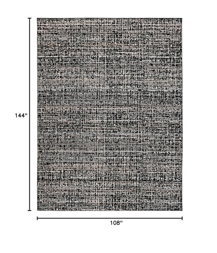 Garland Rug Rumba 9 ft. x 12 ft. Area Rug Black/Earth Tone
