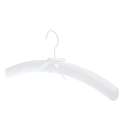 Colcolo Flower Padded Hanger Shirt Blouse Shoulder Shaper Hook Hanger - White, as described